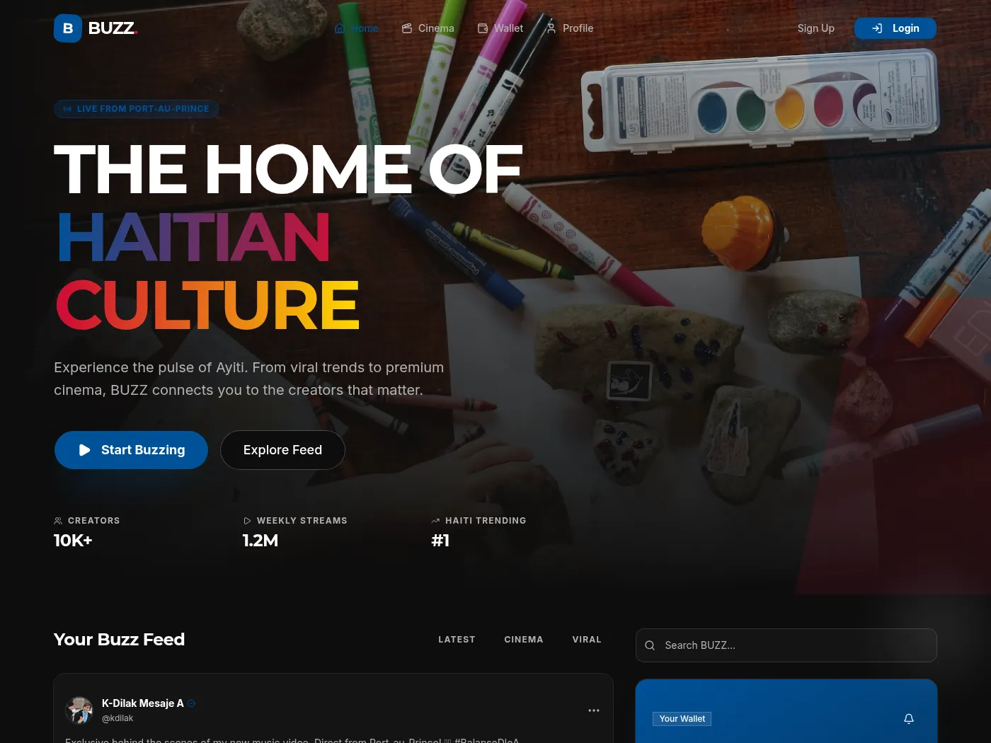 BUZZ Haiti Landing Page