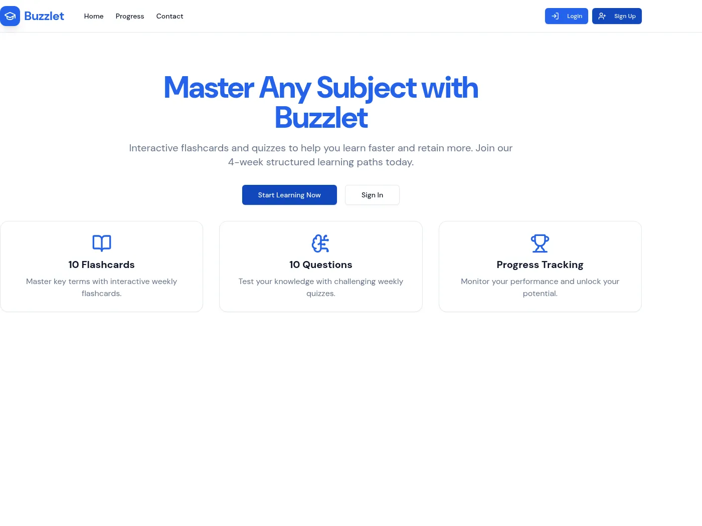 Buzzlet Quiz & Flashcards
