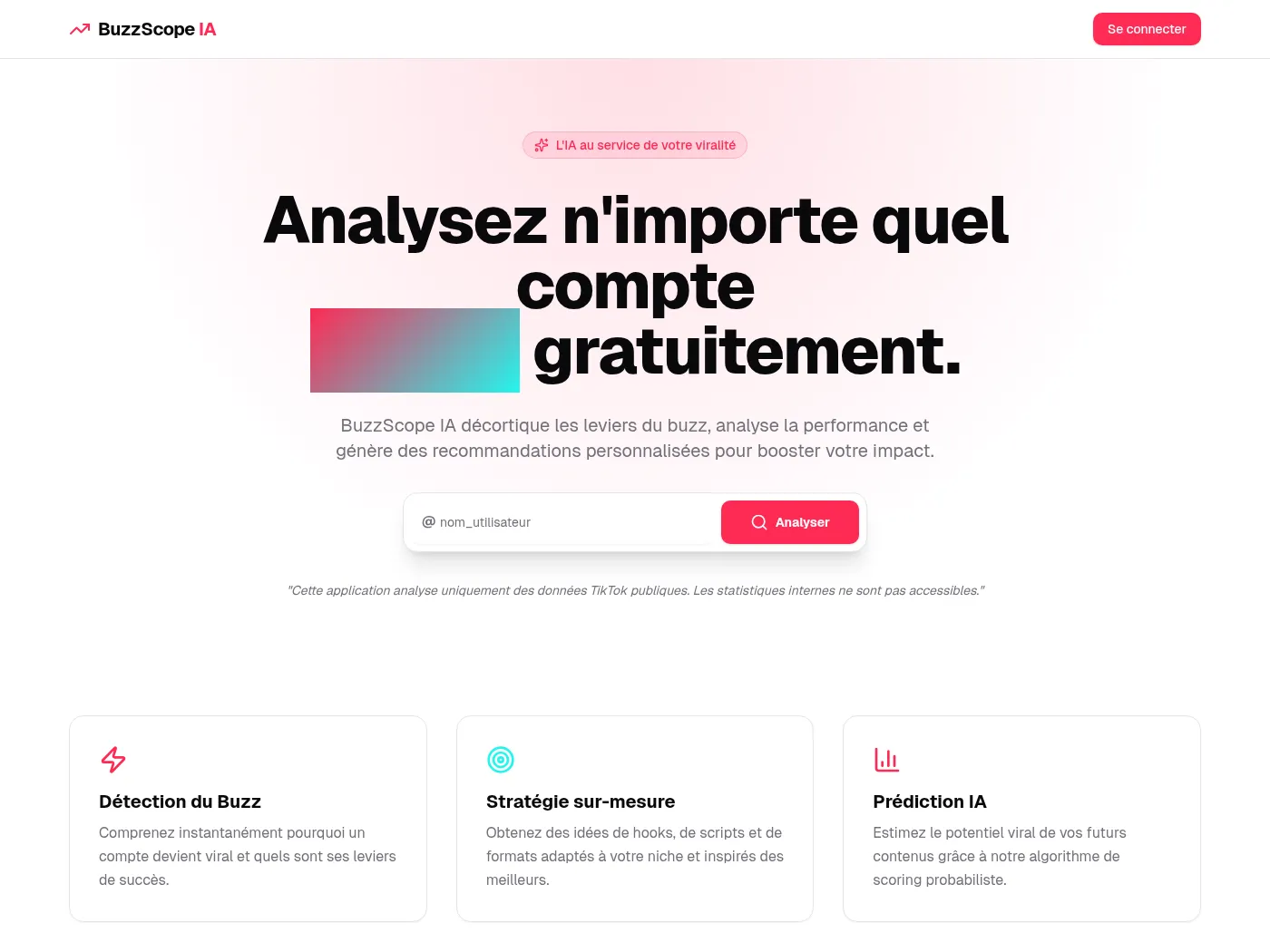 BuzzScope IA – Analyse TikTok