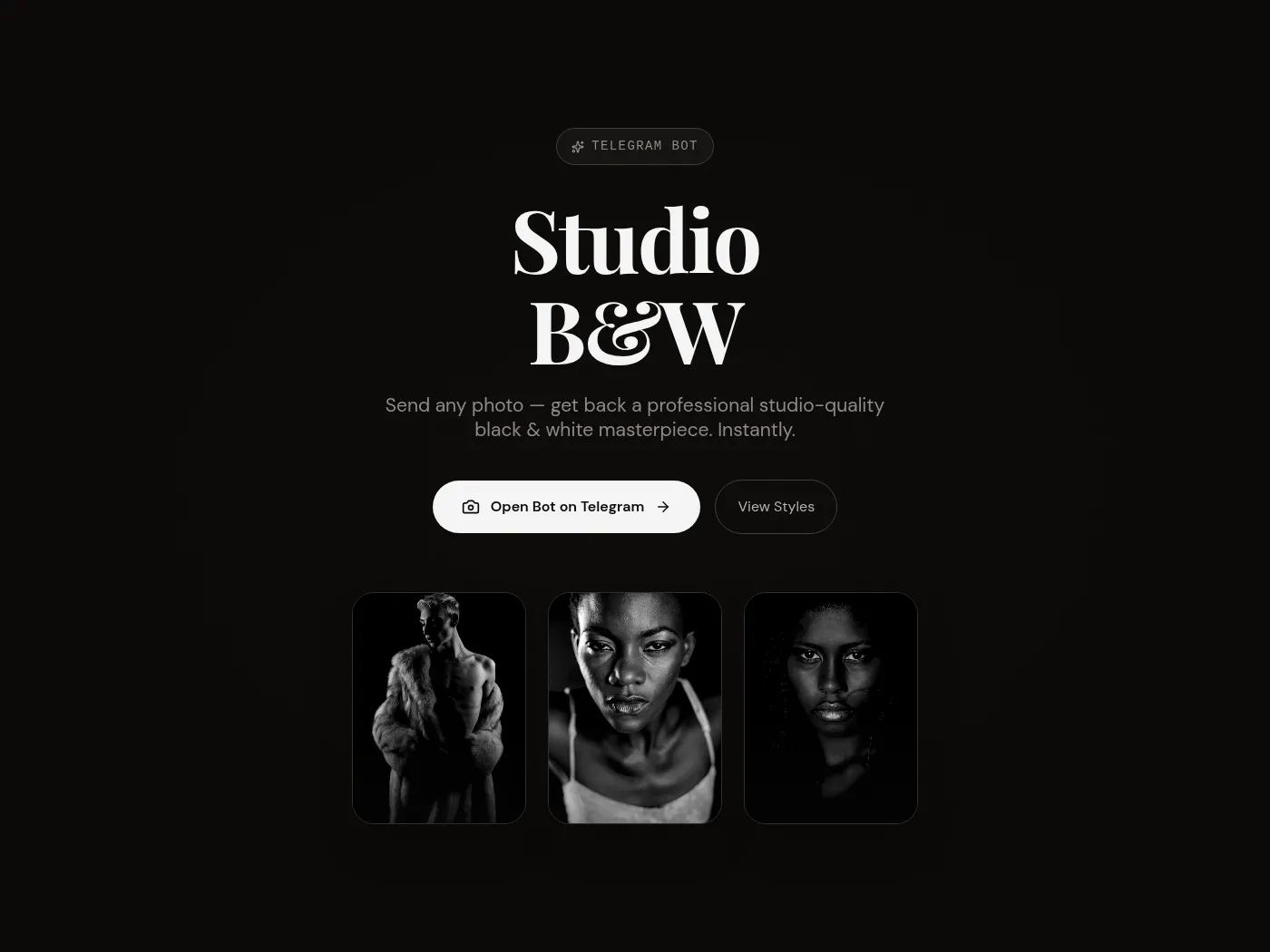 Studio B&W Photo Bot