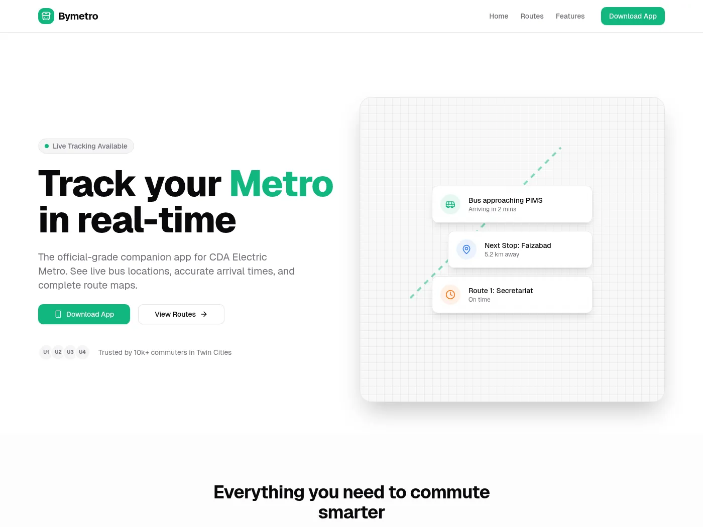 Bymetro Landing Page
