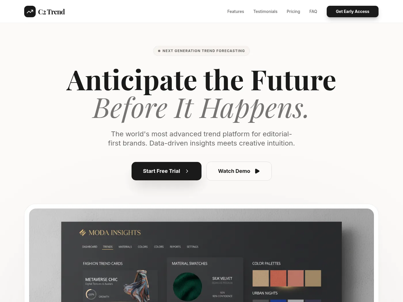 C2 Trend Landing Page