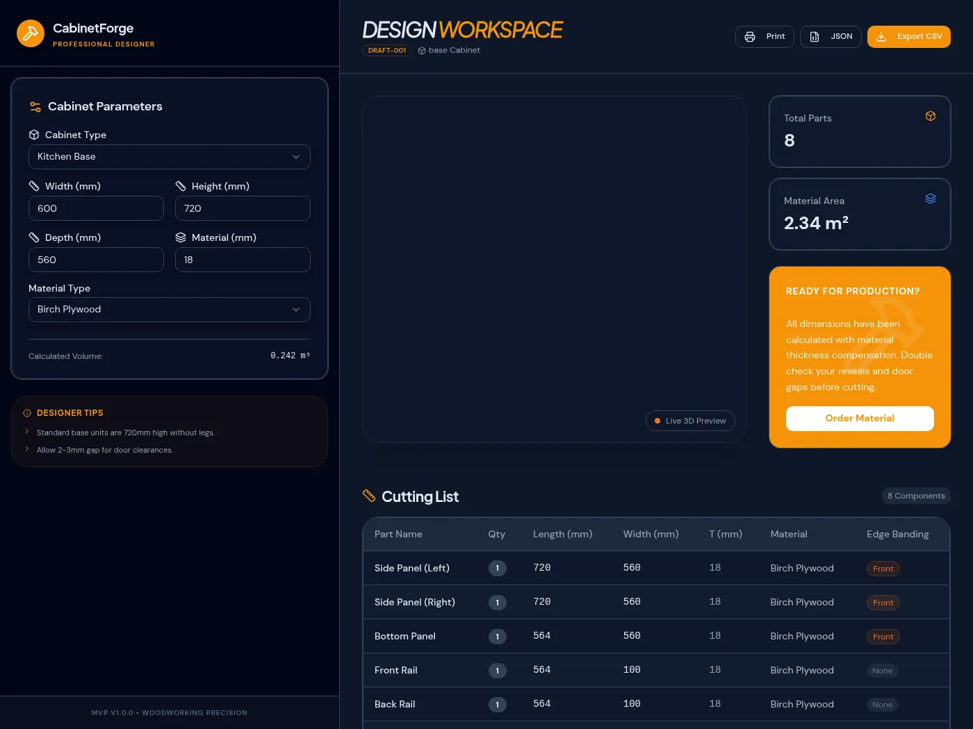 CabinetForge Designer