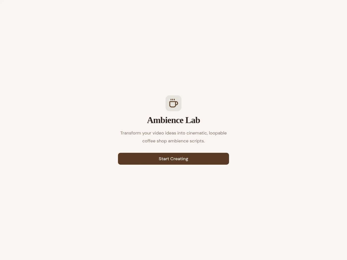 Café Ambience Script Generator