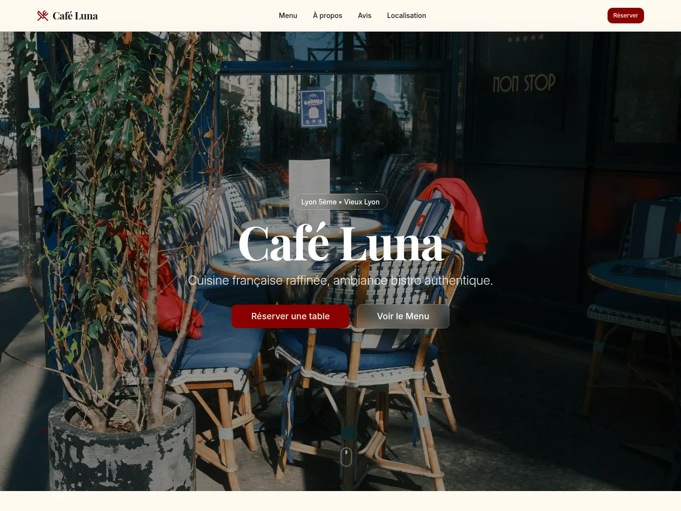 Café Luna Website