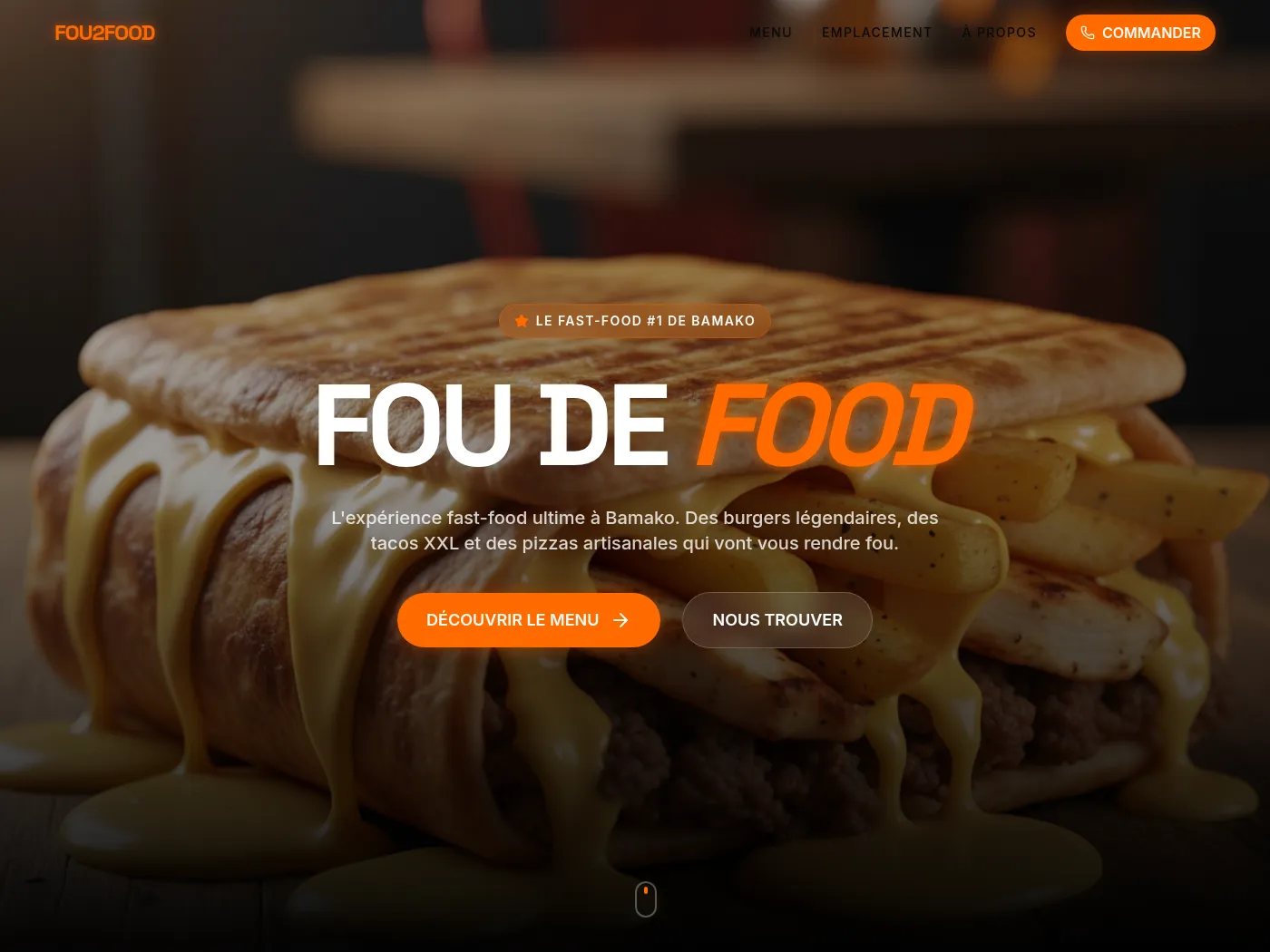 Interactive Cafe Menu Site