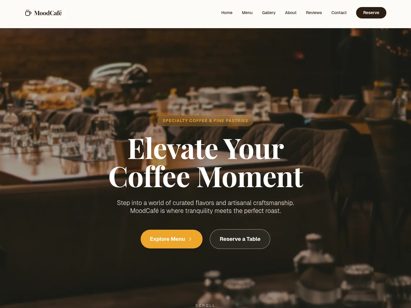 MoodCafé Web Experience