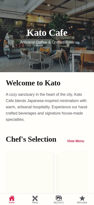 Cafe Review Showcase
