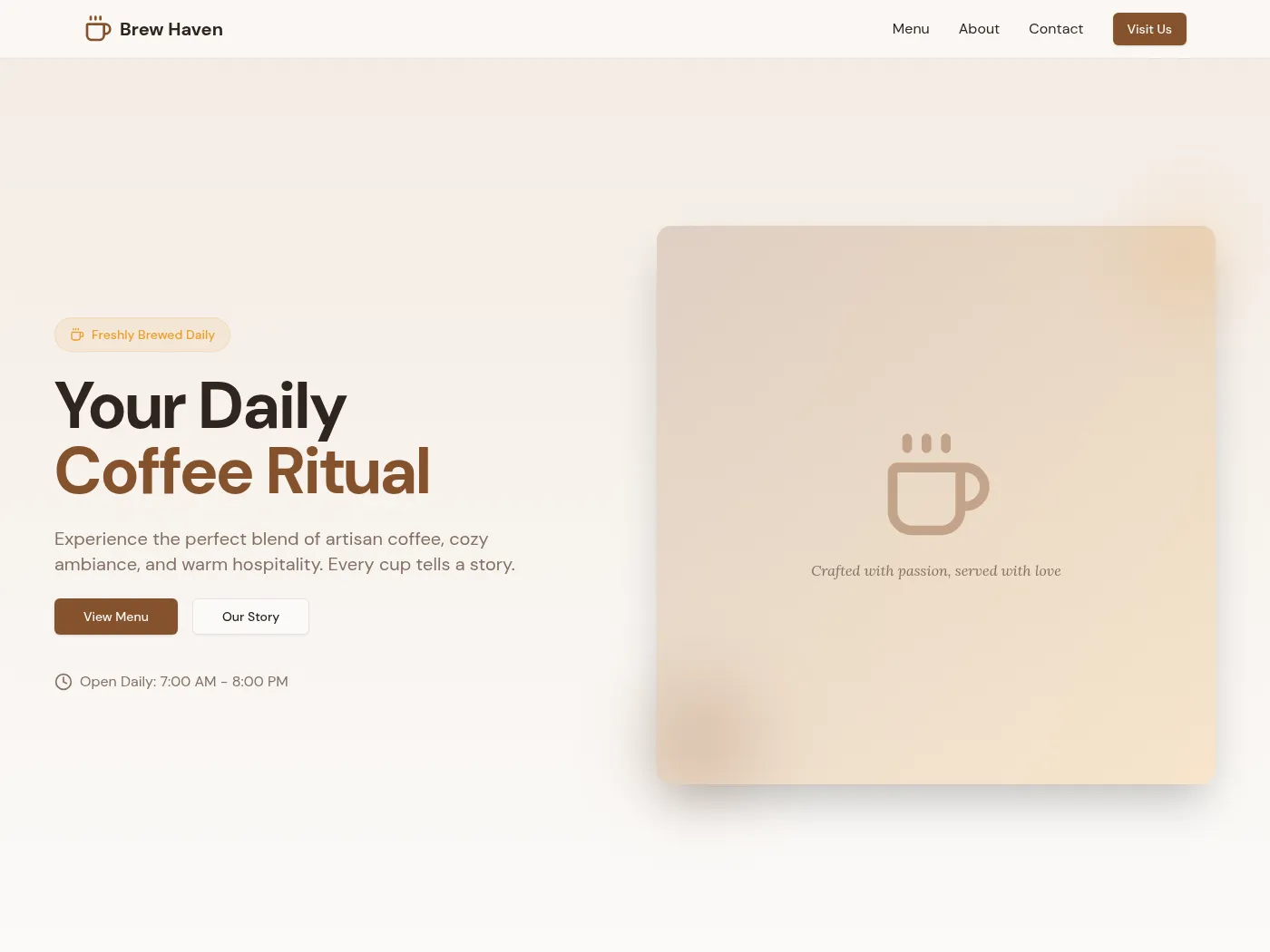 Cafe Website Hub