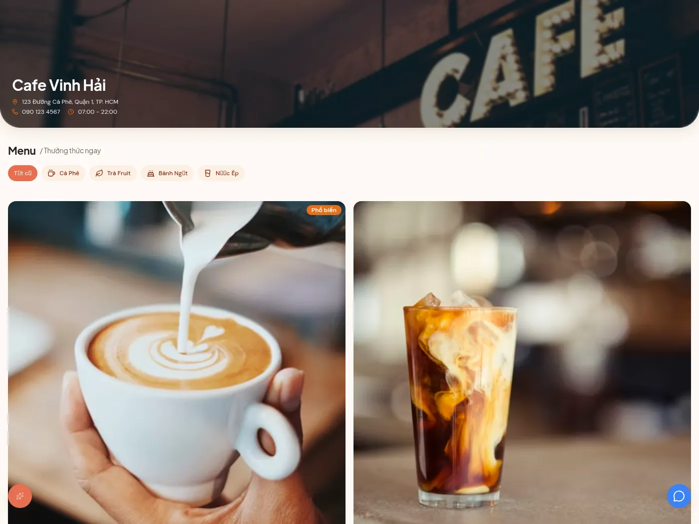 CafeHub Online Ordering