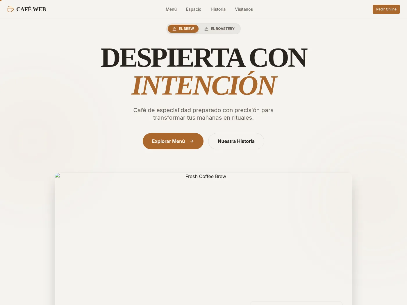 Café Web Experience