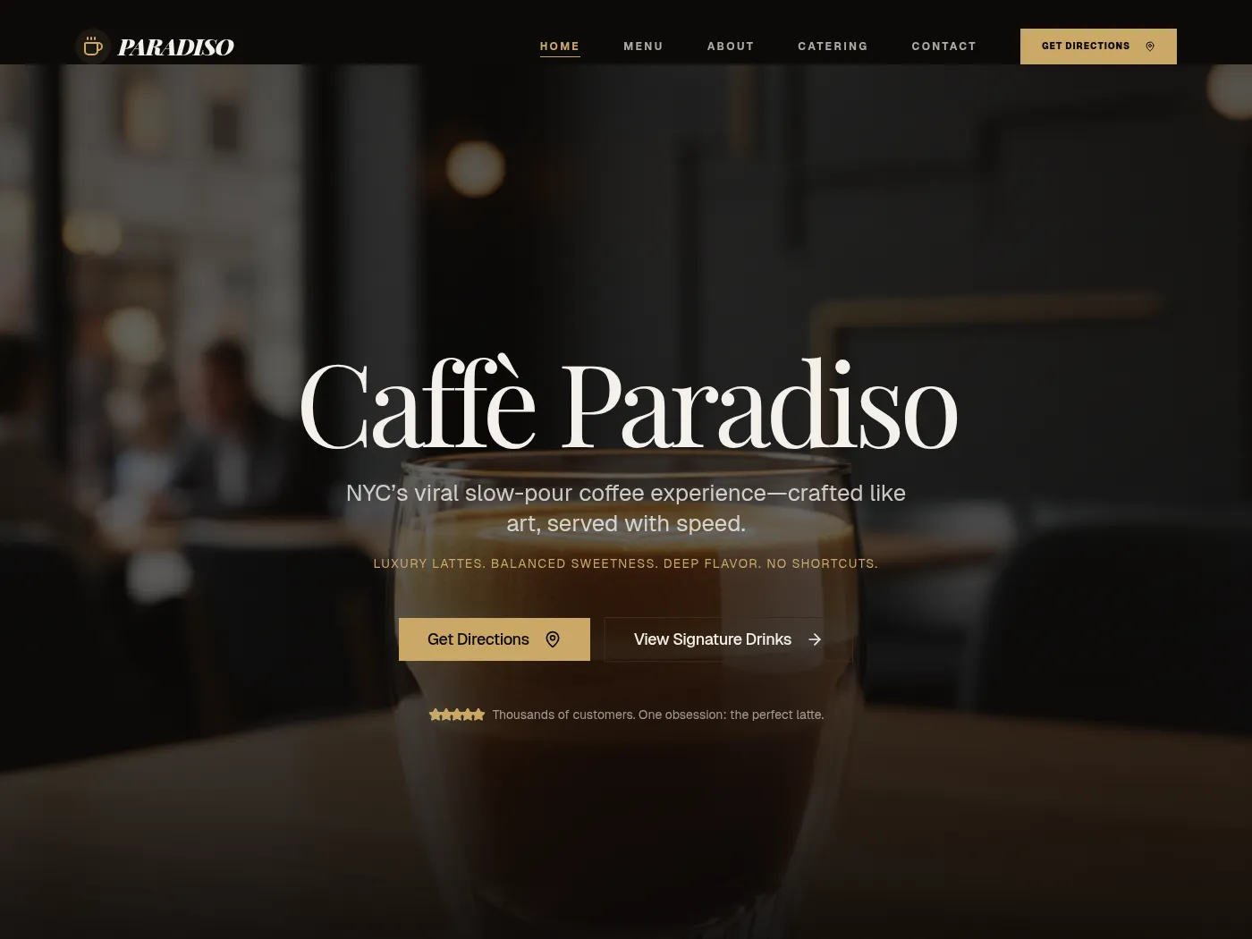 Caffè Paradiso Luxury Site
