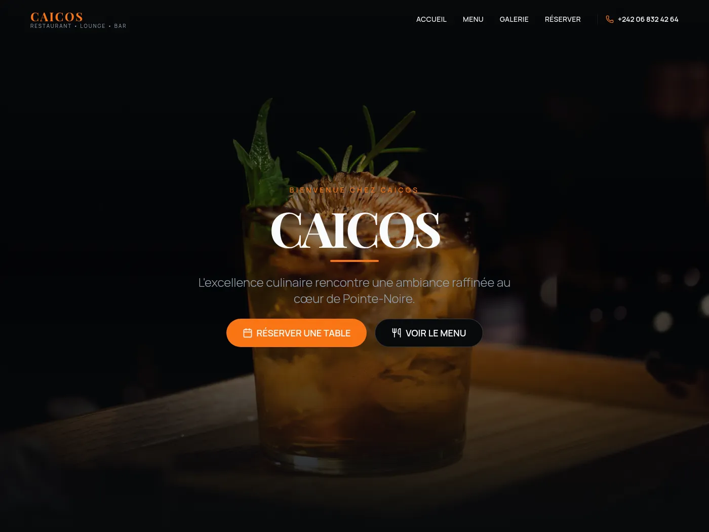 Caicos Restaurant Web Redesign