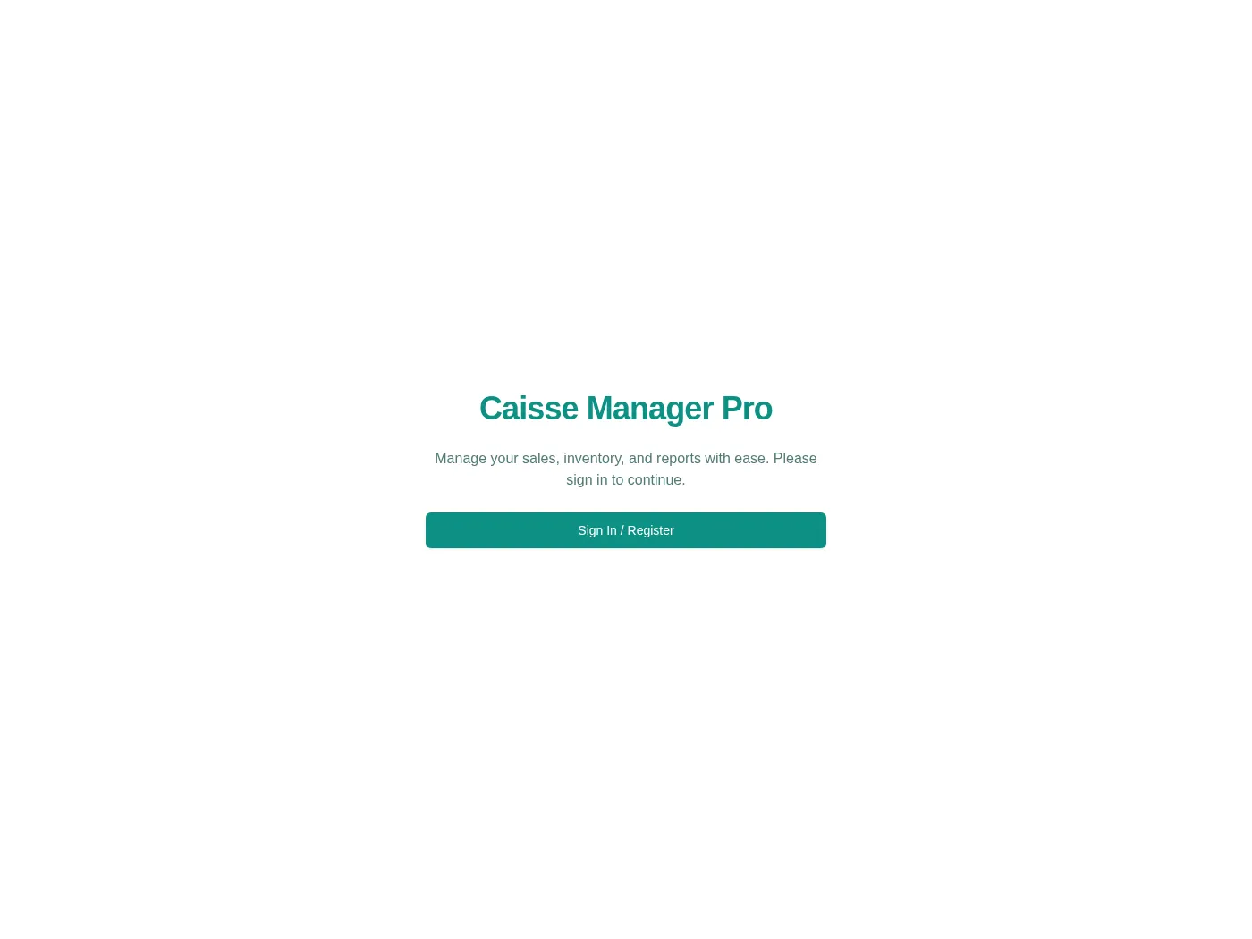 Caisse Manager Pro