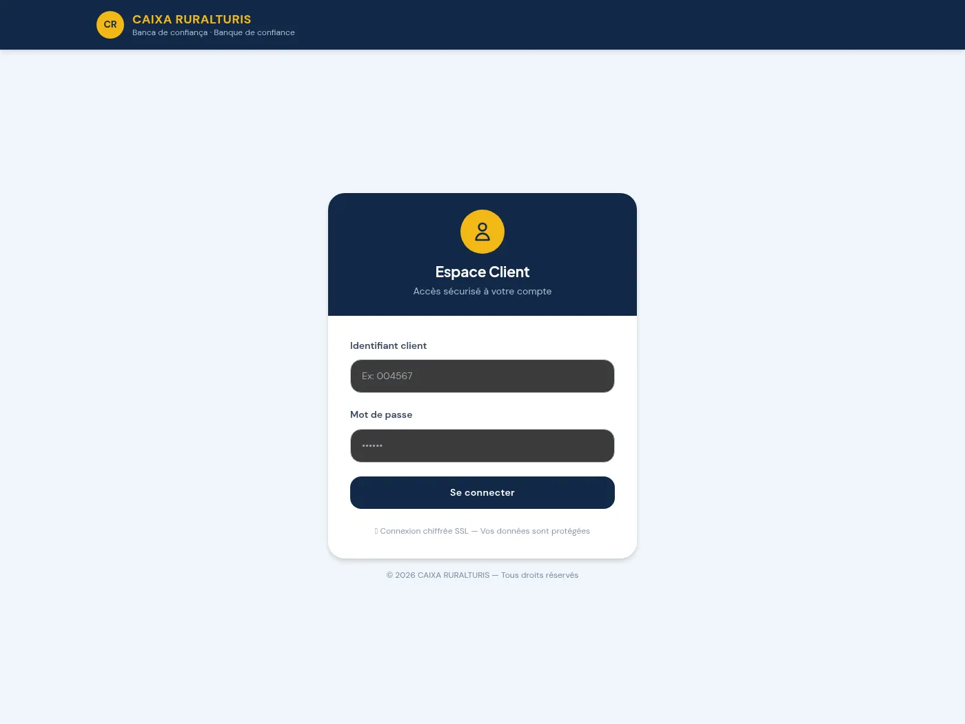 CAIXA RuralTuris Banking Portal