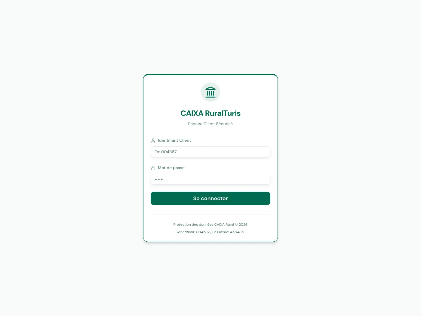 CAIXA RuralTuris Espace Client