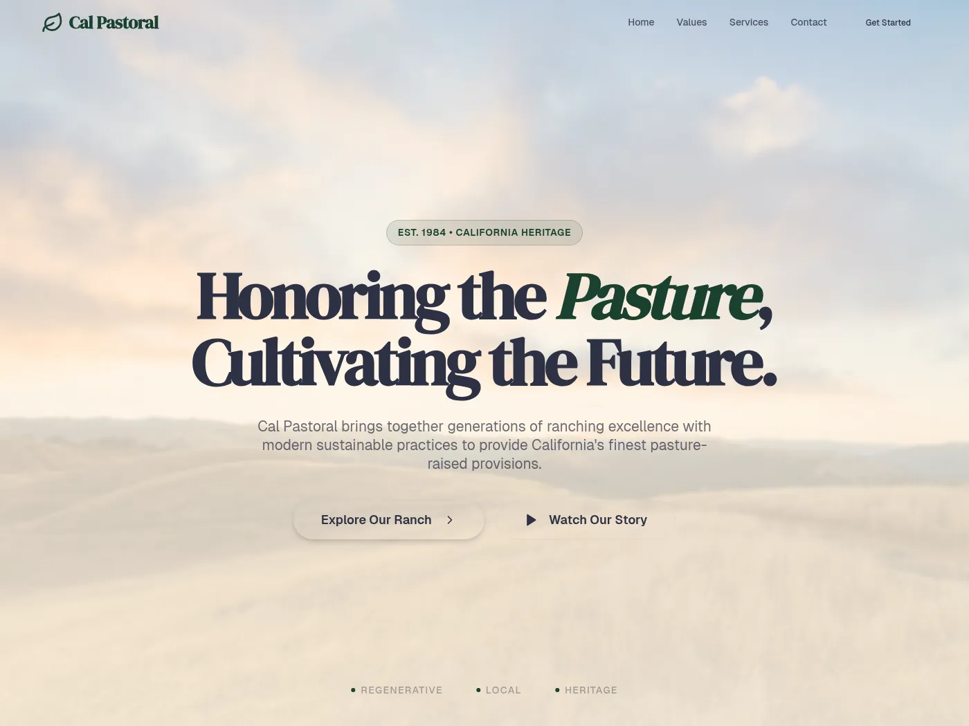 Cal Pastoral Landing Page