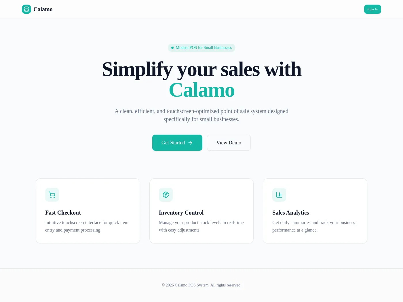 Calamo POS System