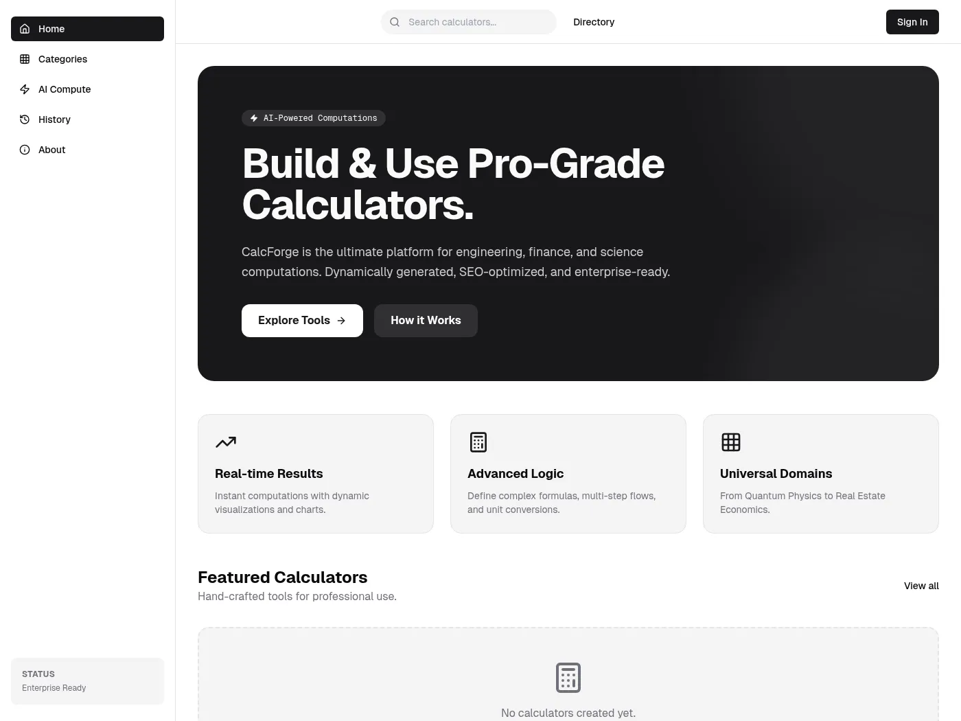 CalcForge Platform