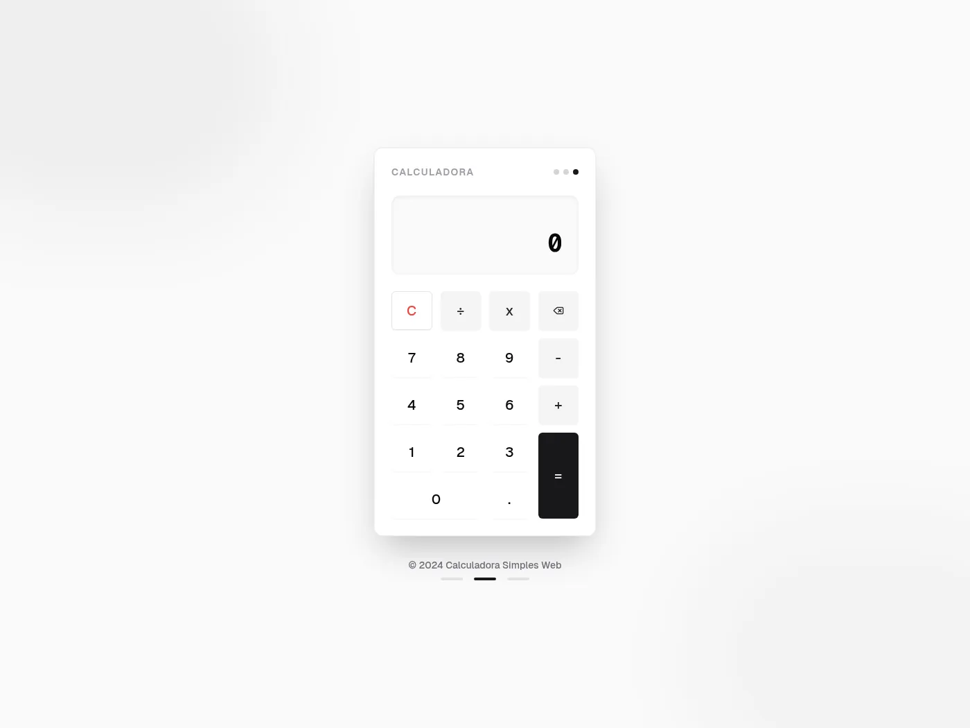 Calculadora Simples Web