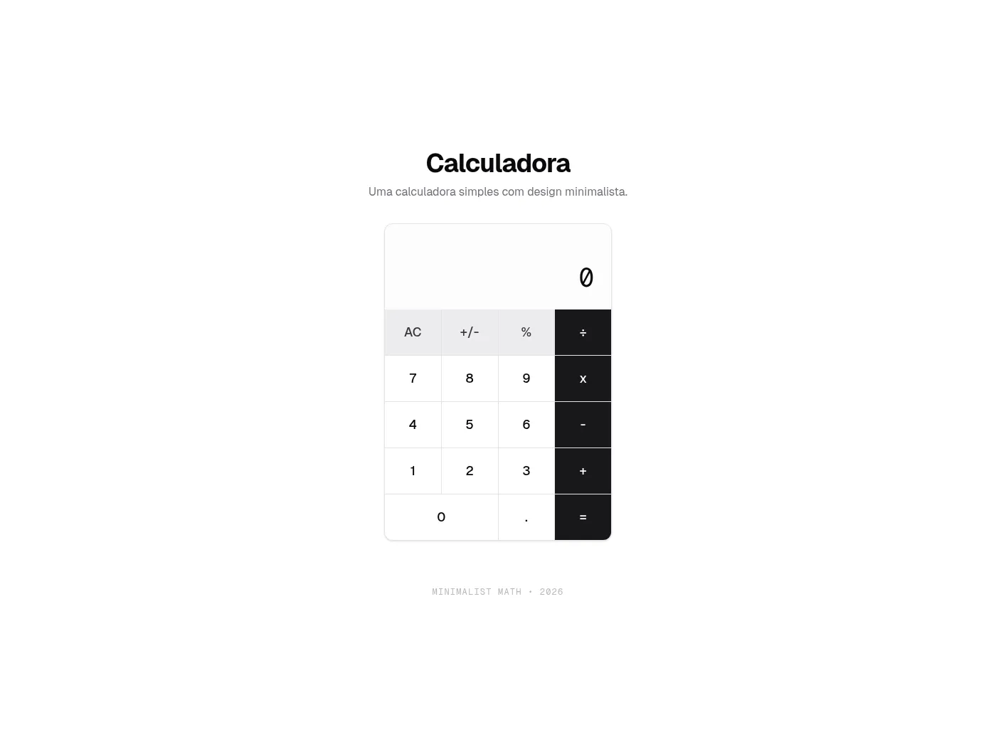 Calculadora Simples Web