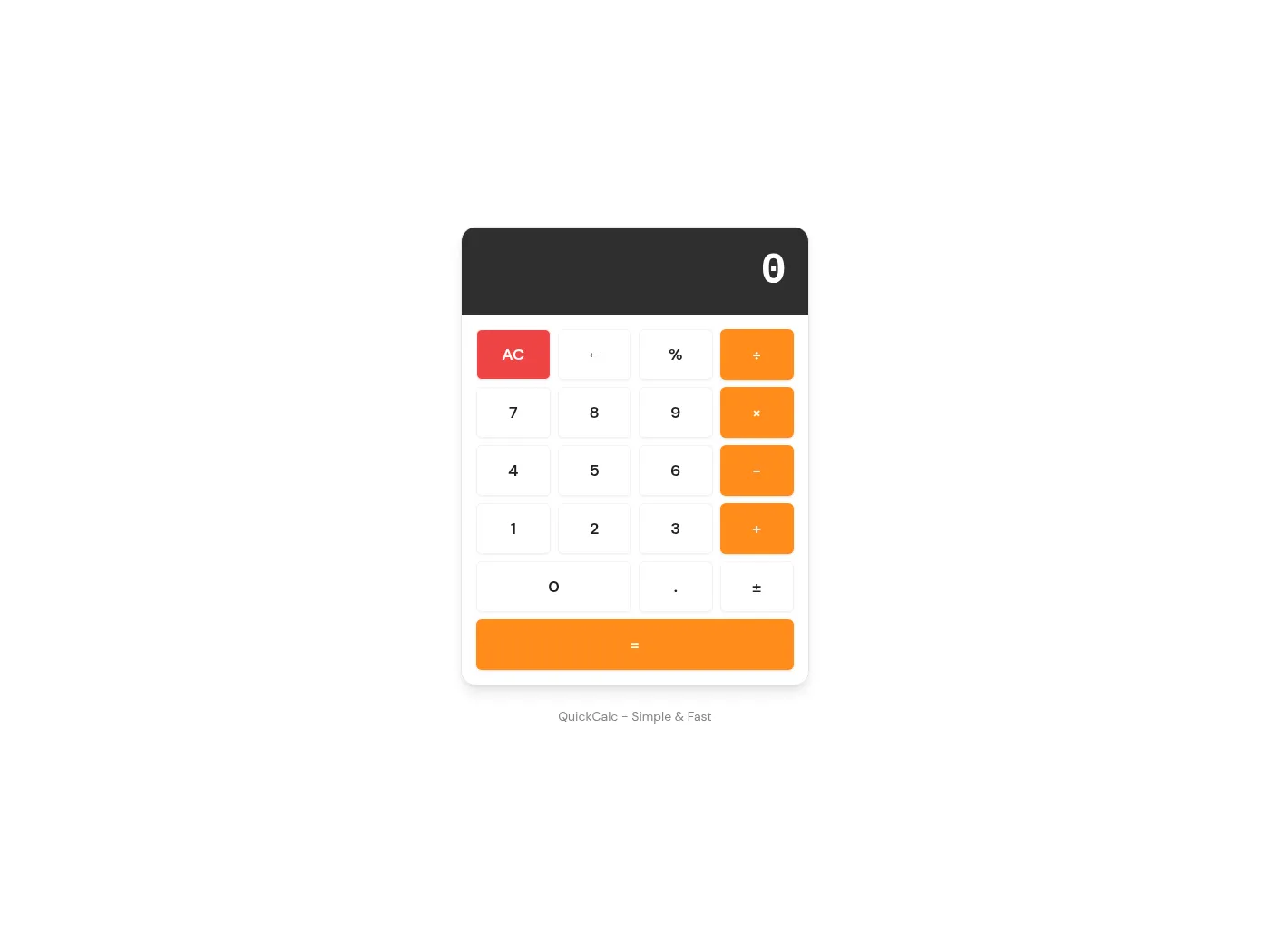 QuickCalc App