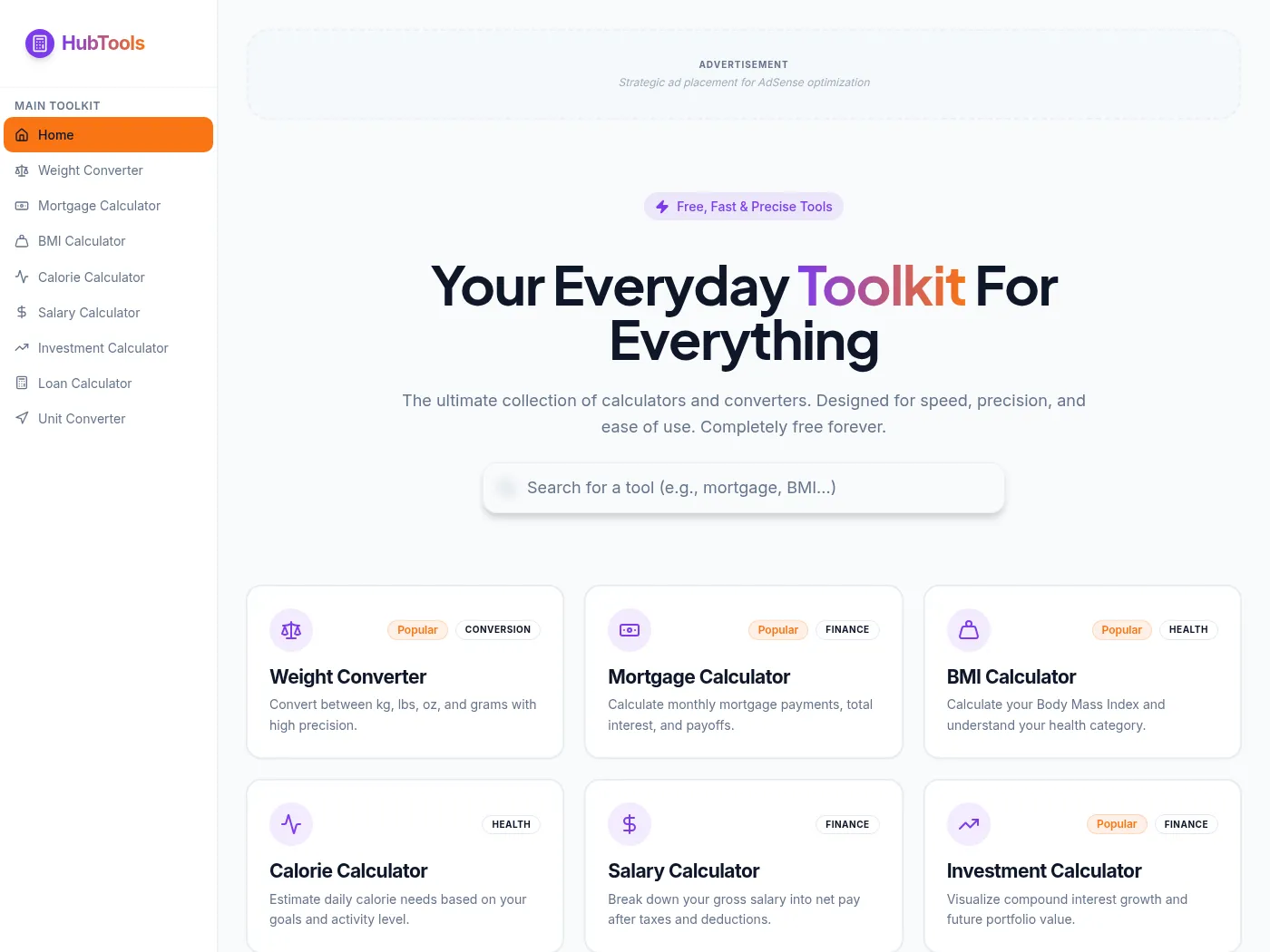 Everyday Calculator Hub