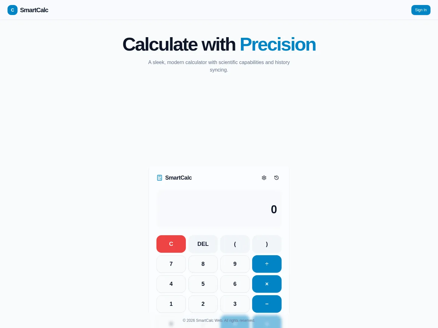 SmartCalc Web