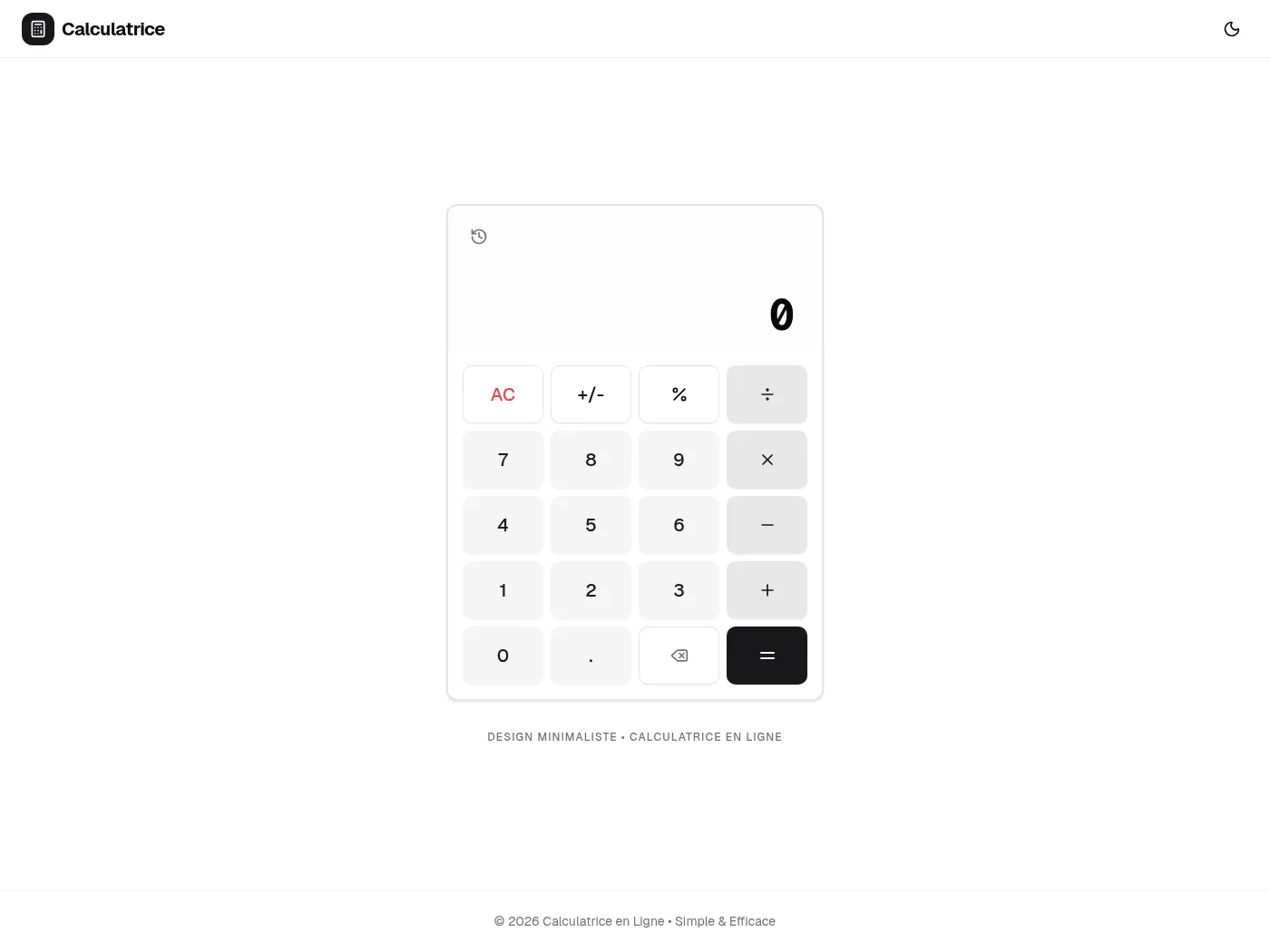 Calculatrice en Ligne