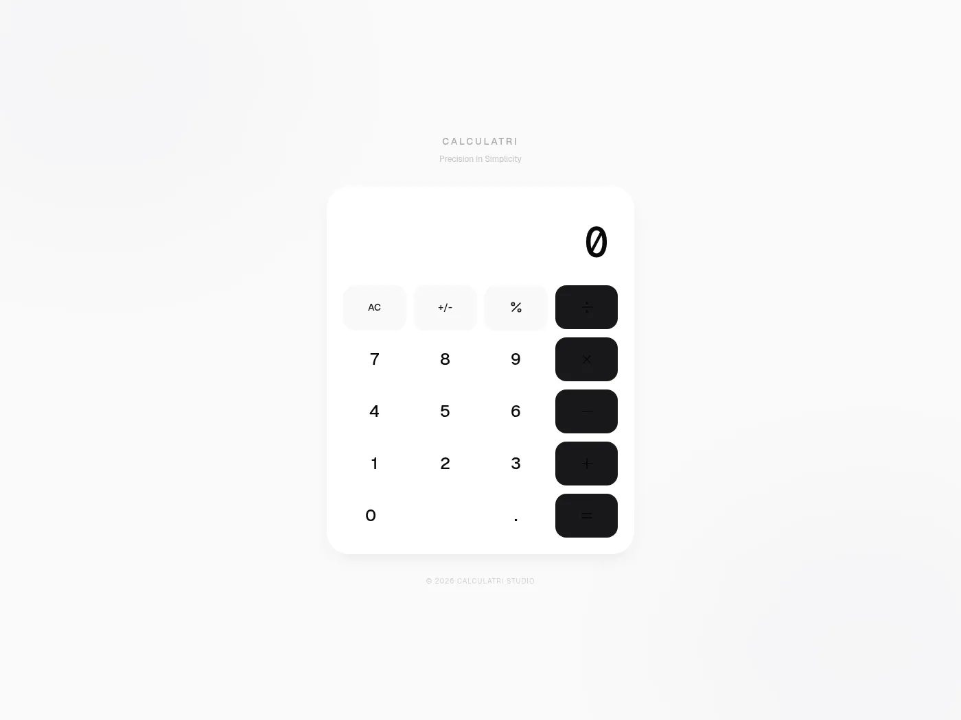 Calculatrice Web Simple