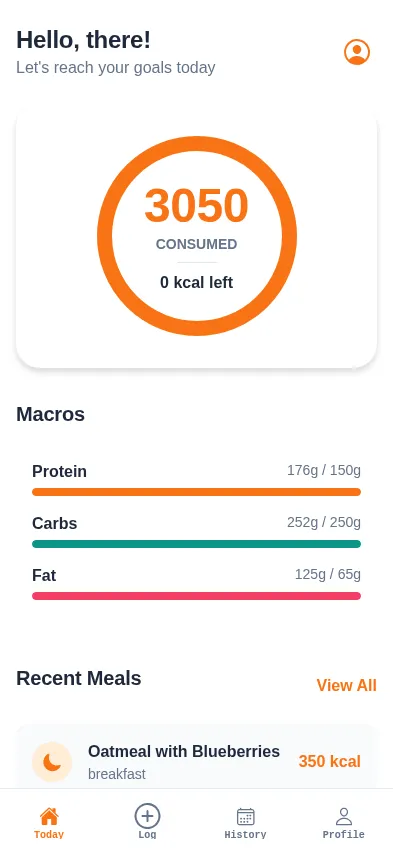 Calitra Food Tracker