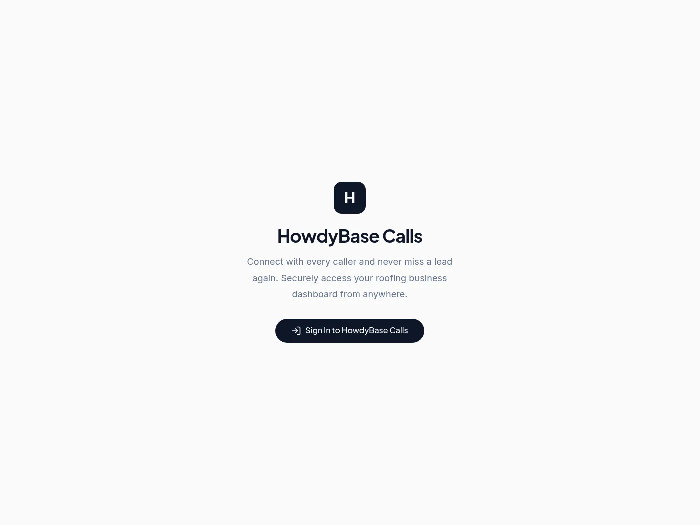 HowdyBase Calls Dashboard