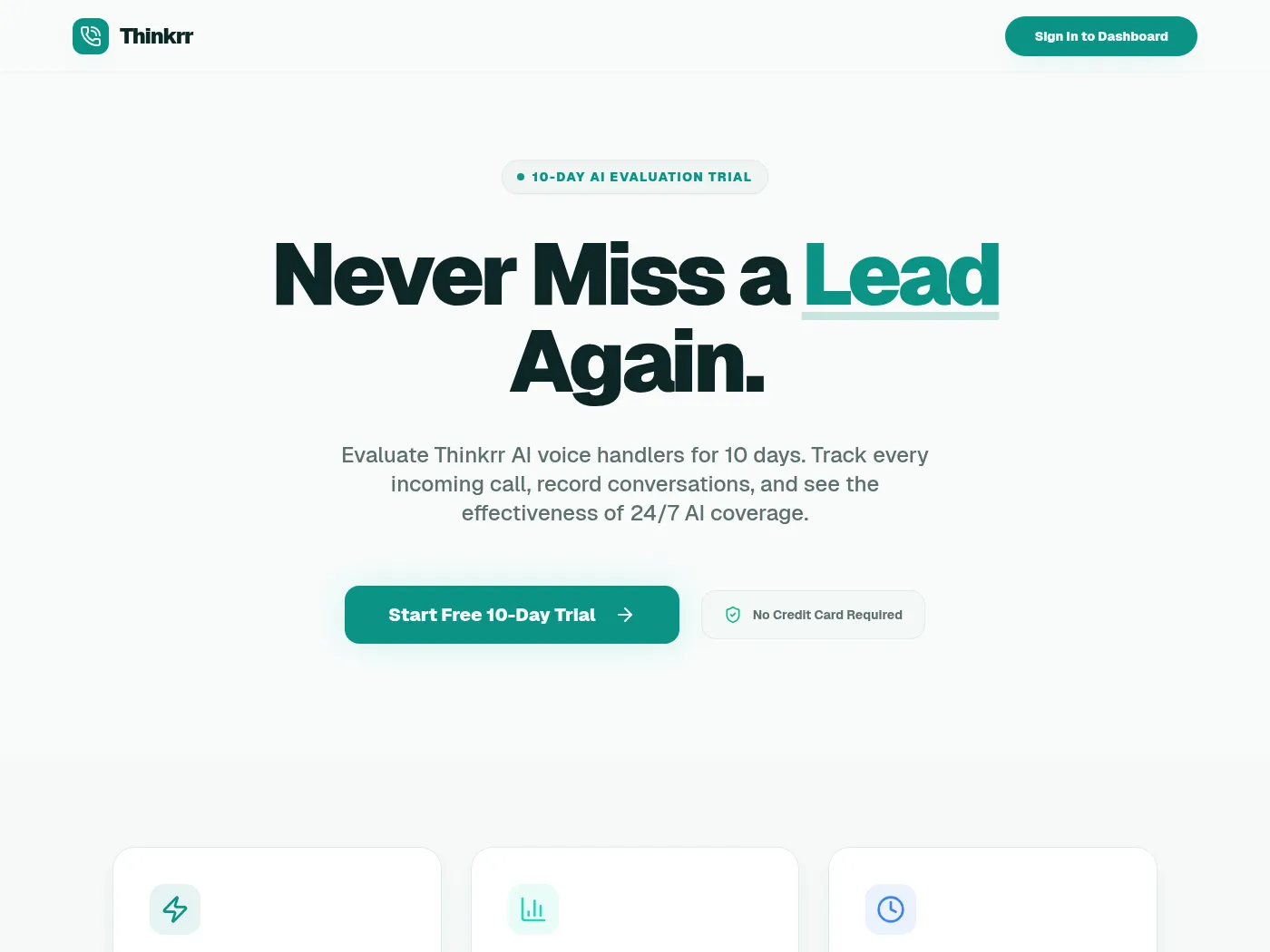 Thinkrr Call Tracker