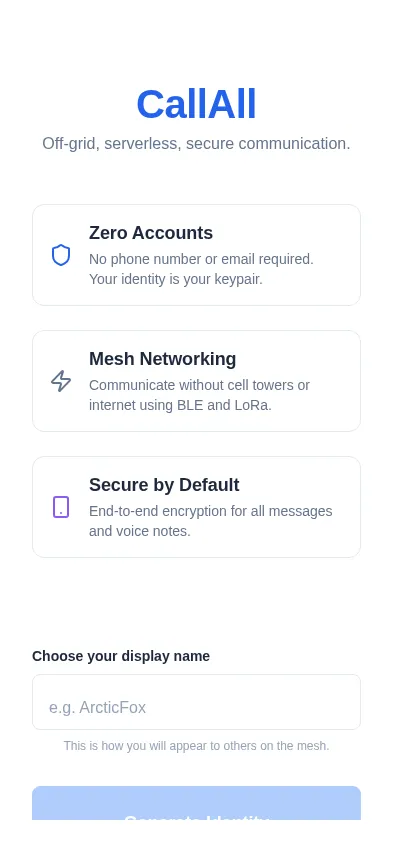CallAll Mesh Communicator