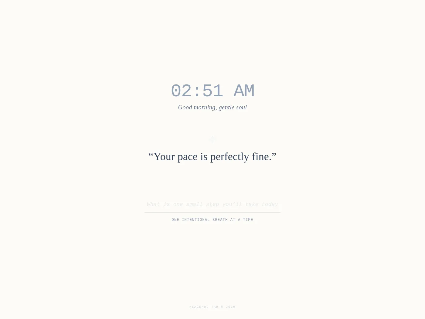 Calm Tab Extension