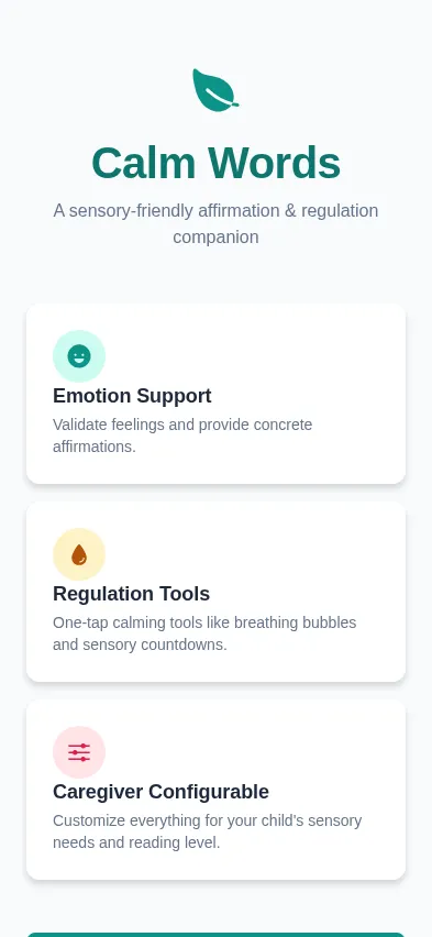 Calm Words Companion