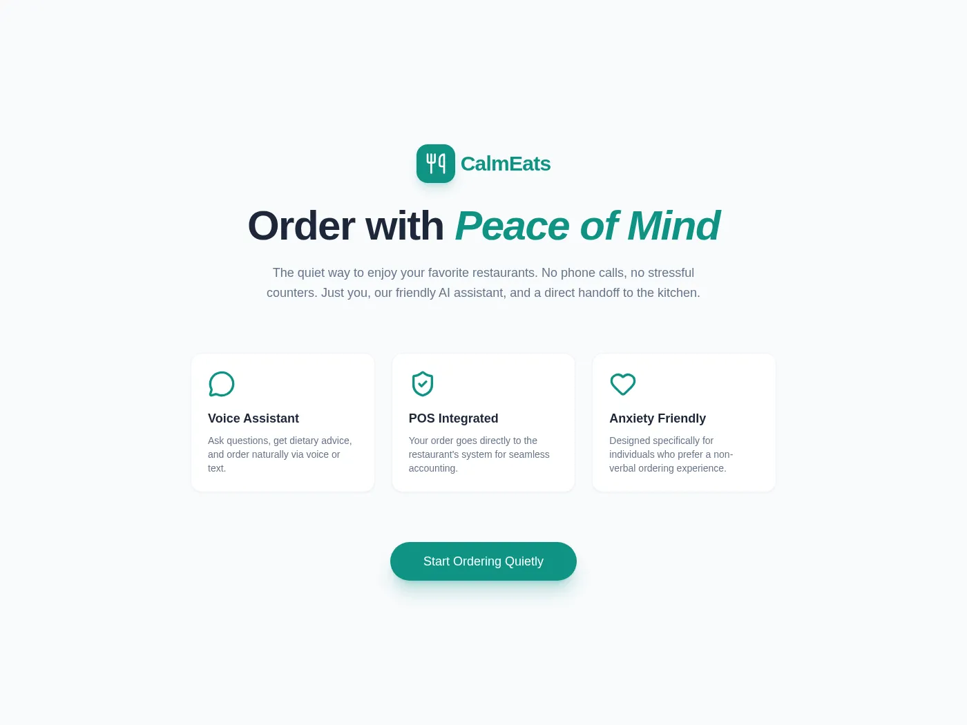 CalmEats AI Interface