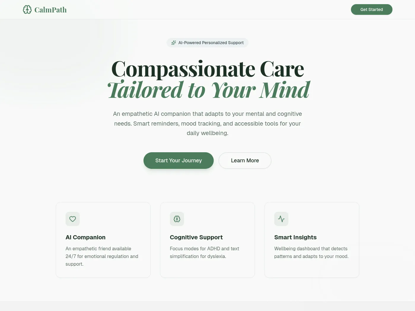CalmPath AI Companion