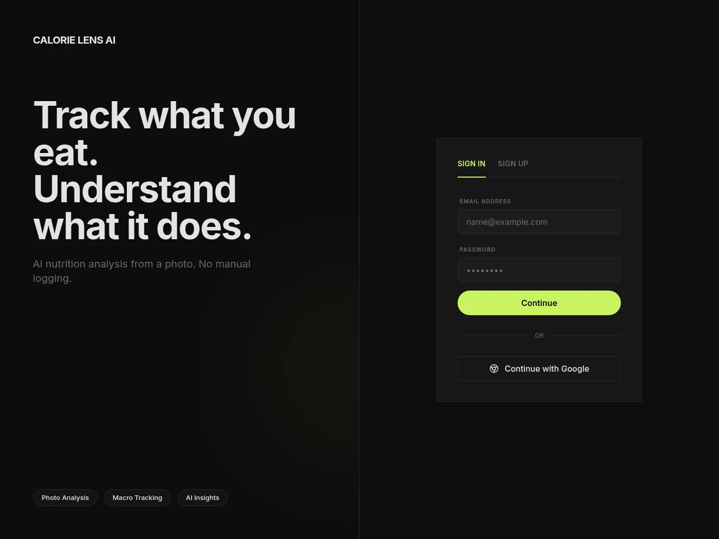 Calorie Lens AI
