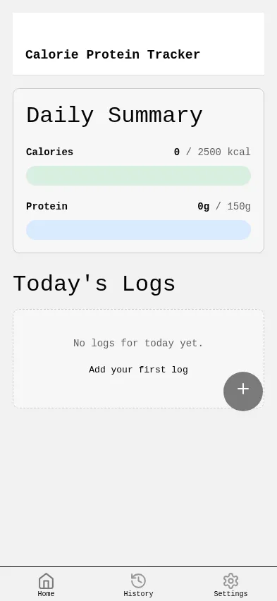 Calorie Protein Tracker