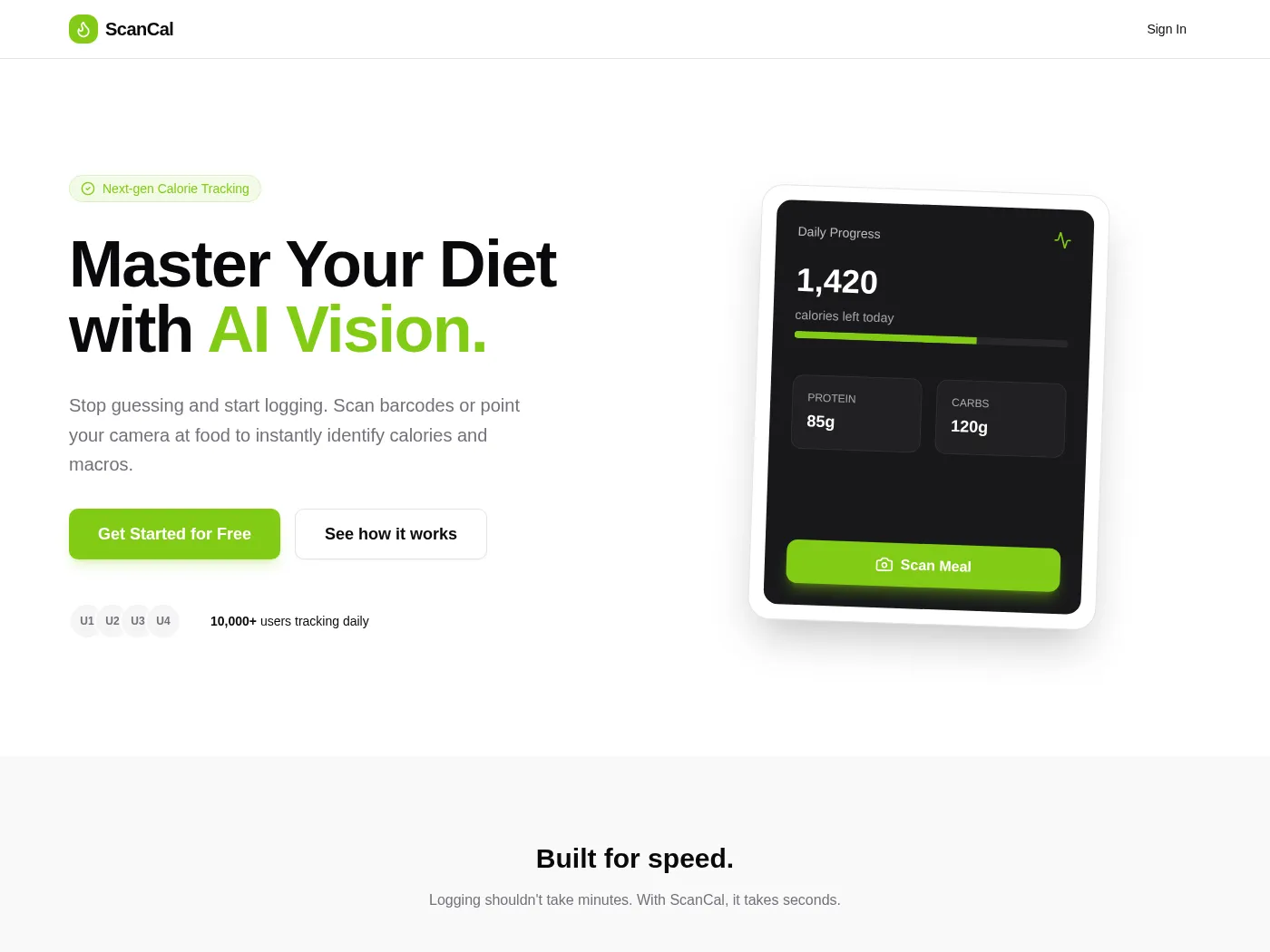 ScanCal Calorie Tracker