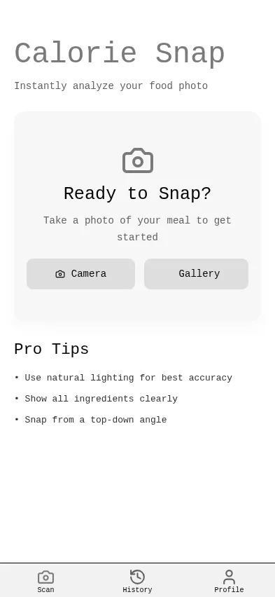 Calorie Snap Analyzer