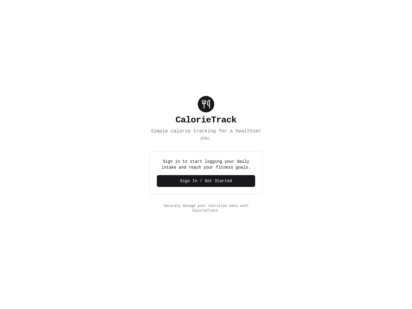 Calorie Tracker App