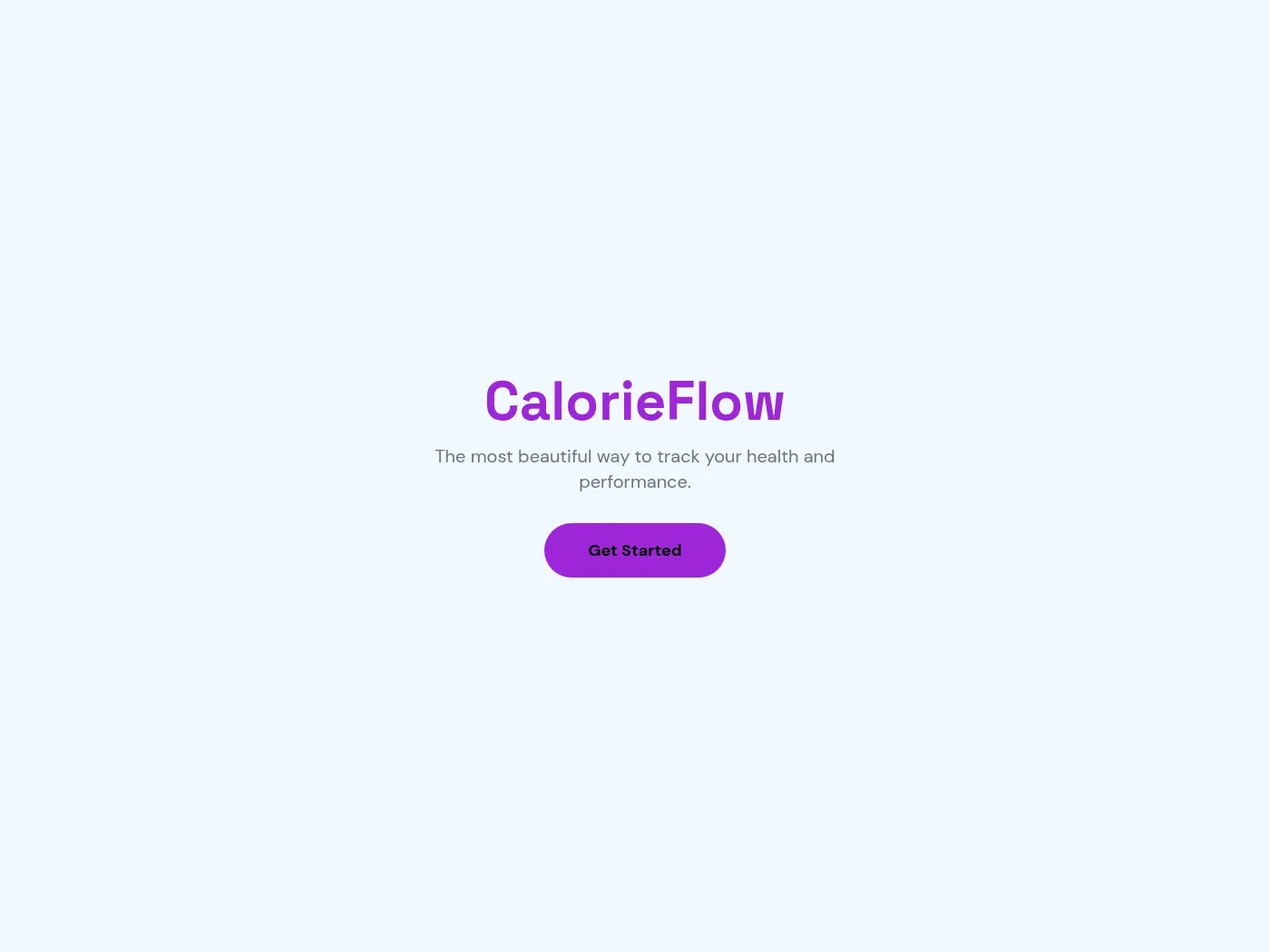 CalorieFlow Tracker