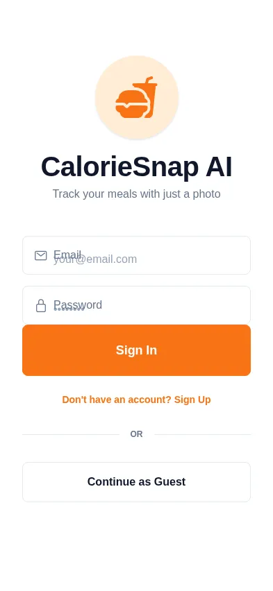 CalorieSnap AI Tracker
