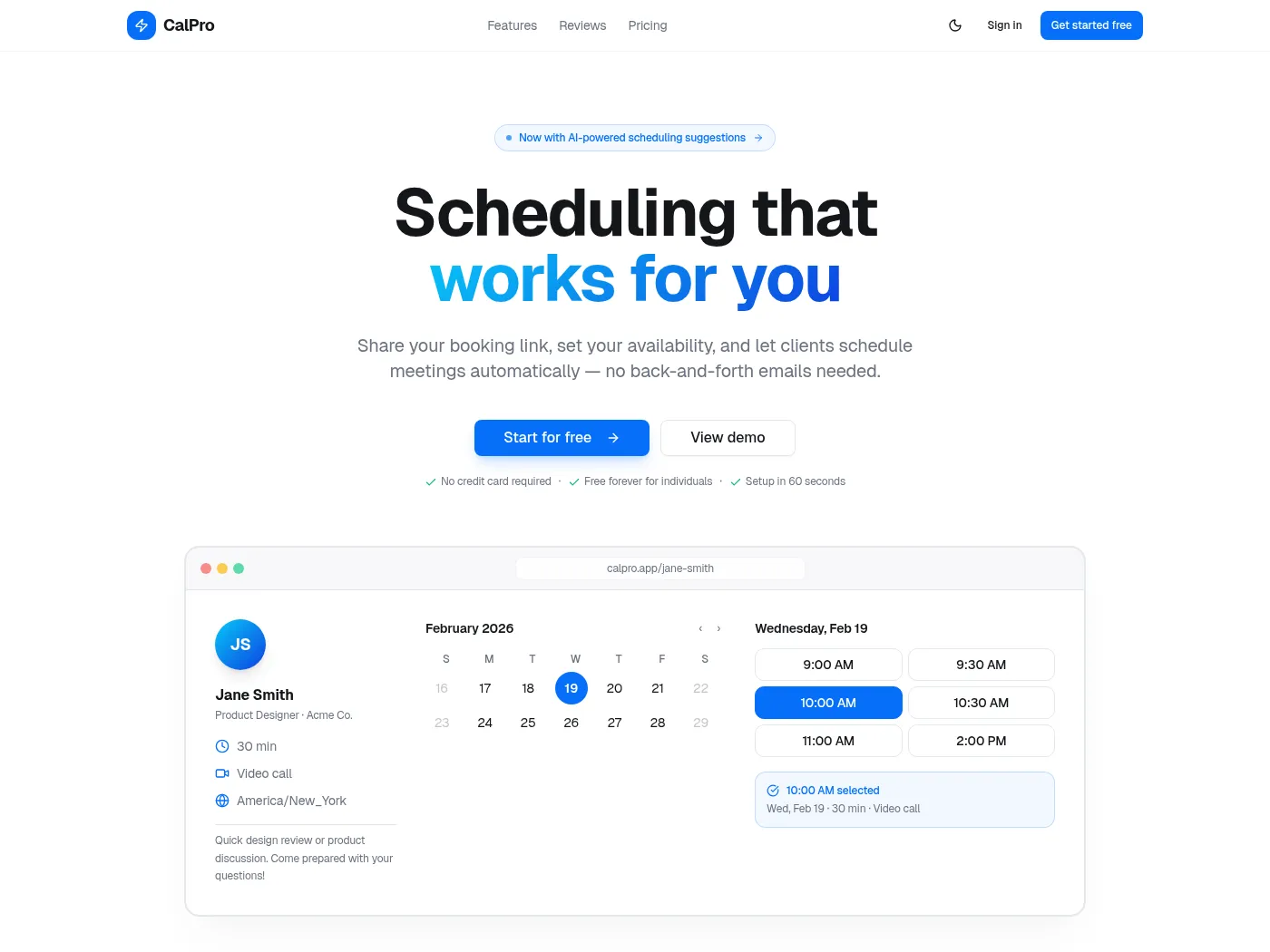 CalPro Scheduler
