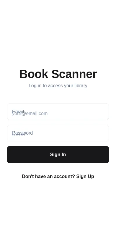 Book Finder Camera App