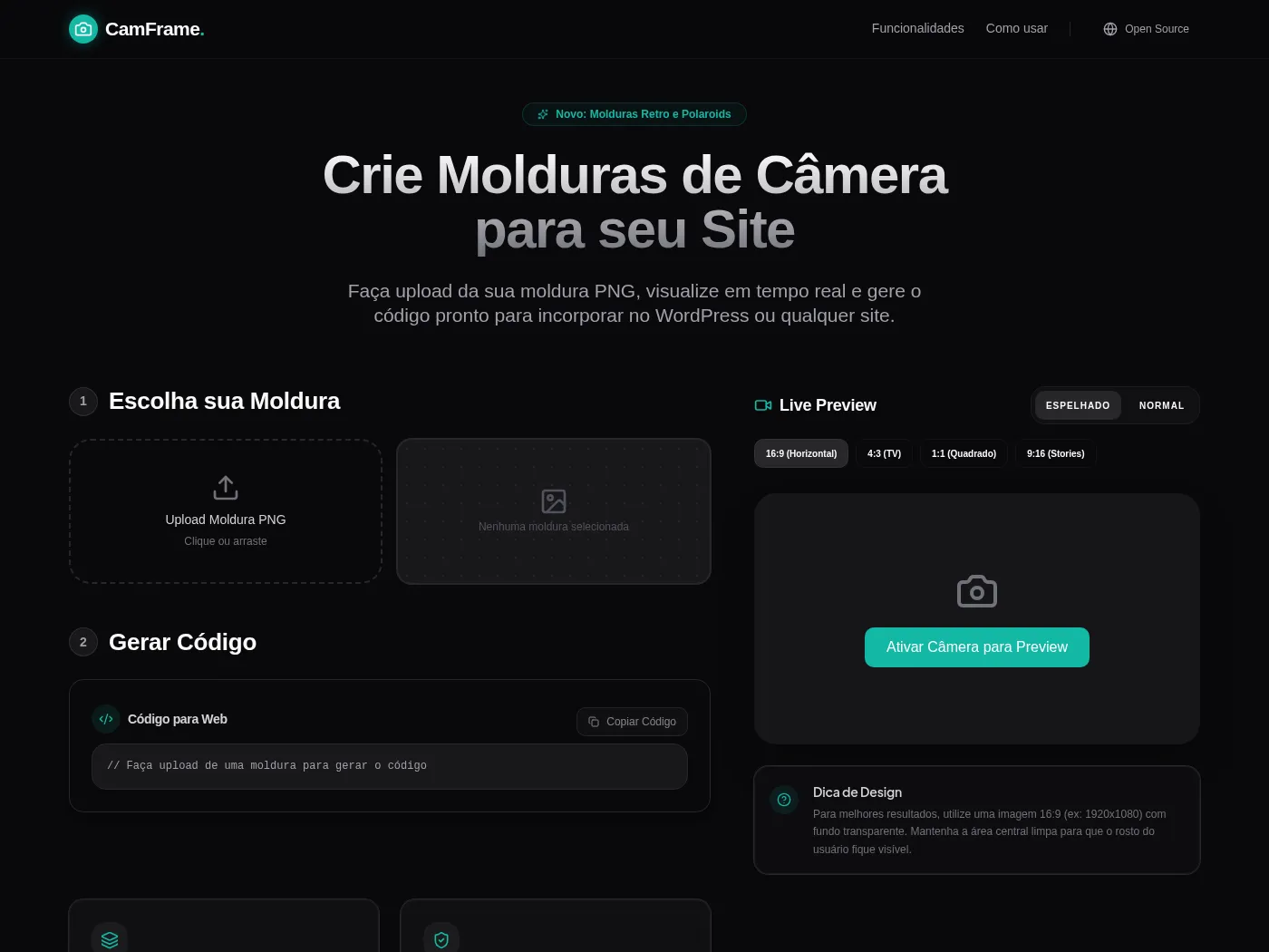 Custom Frame Camera Embed