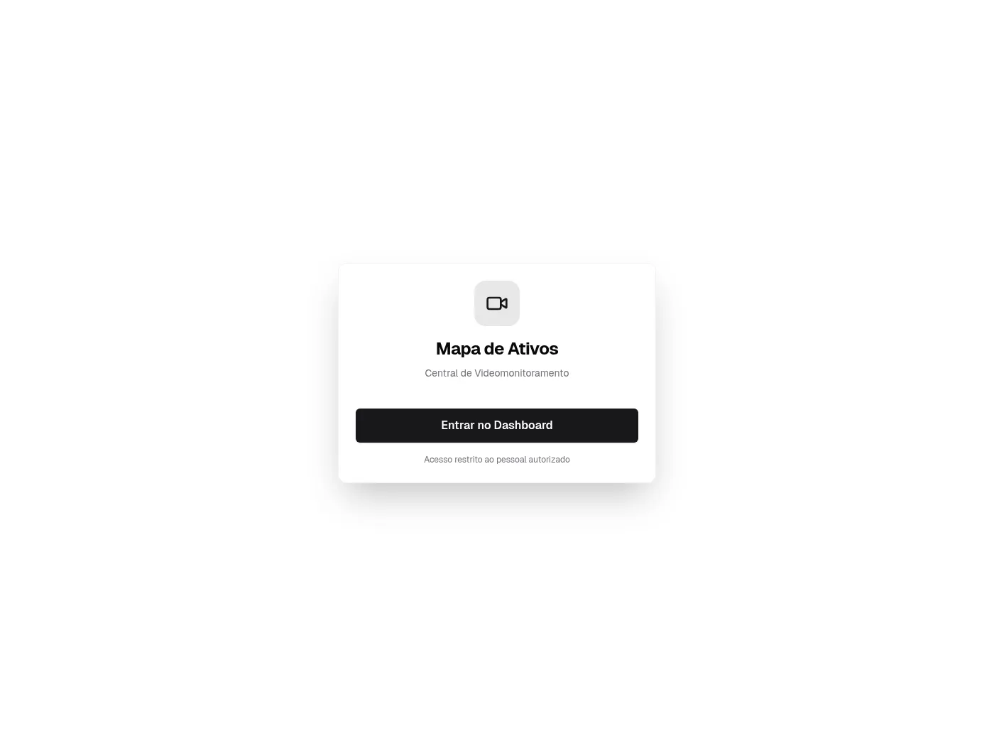 Mapa Câmeras Dashboard