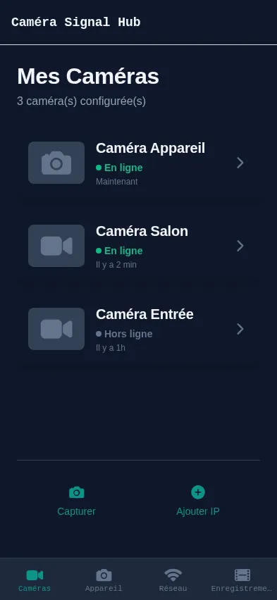 Caméra Signal Hub